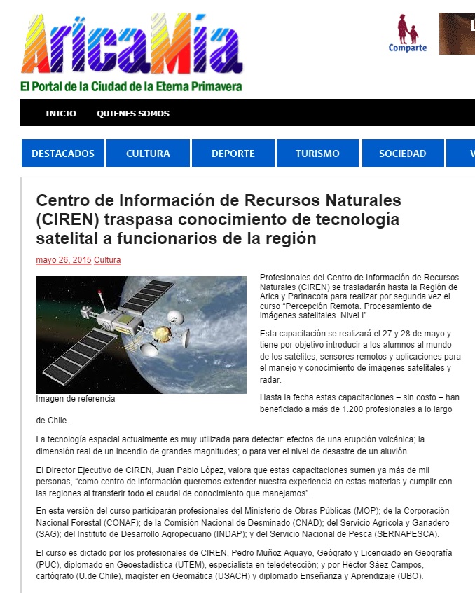 Centro De Información De Recursos Naturales Ciren Traspasa